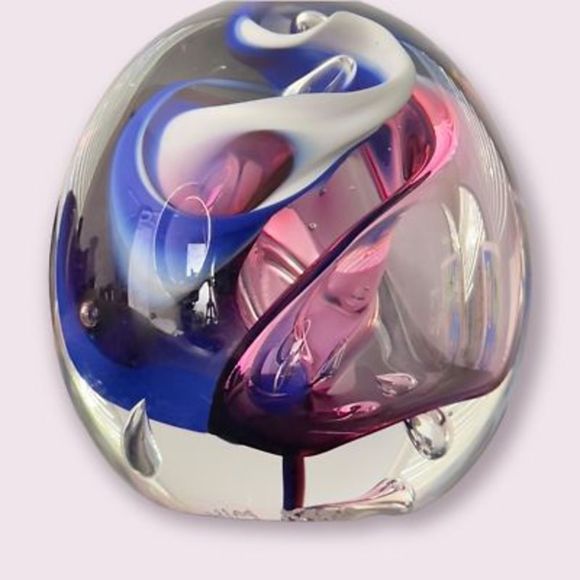 jim karg | Art | Beautifuljim Karg Art Glass Paperweight Swirl ...
